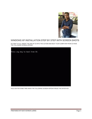 Windows xp installation | PDF