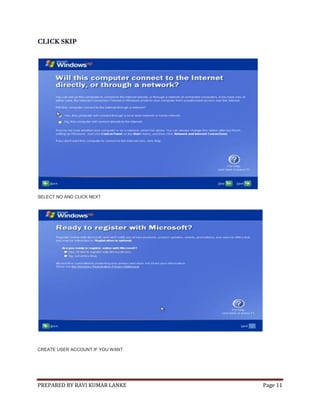 Windows xp installation | PDF