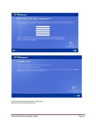Windows xp installation | PDF