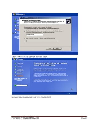 Windows xp installation | PDF