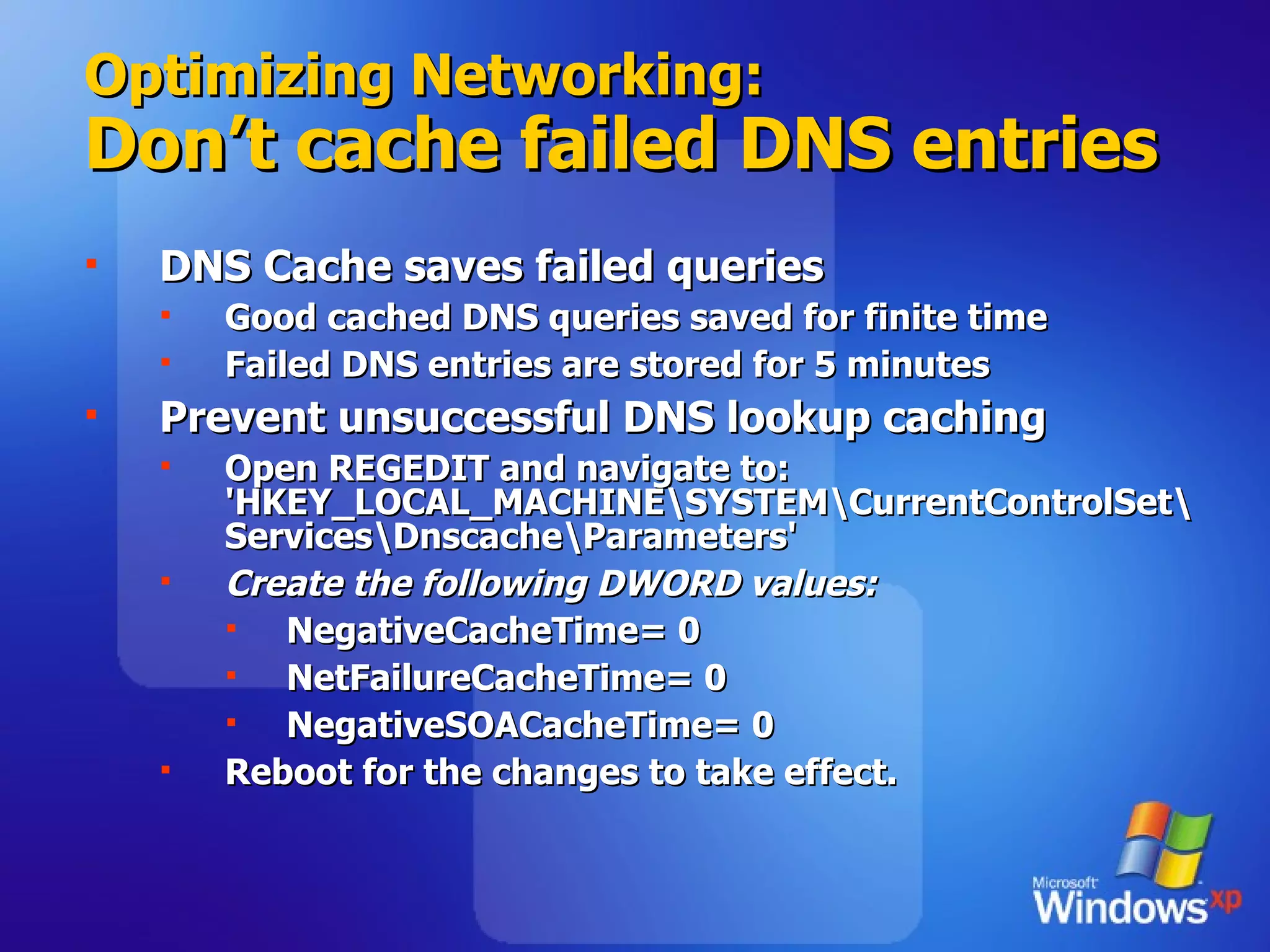 Windows Xp Optimization | PPT