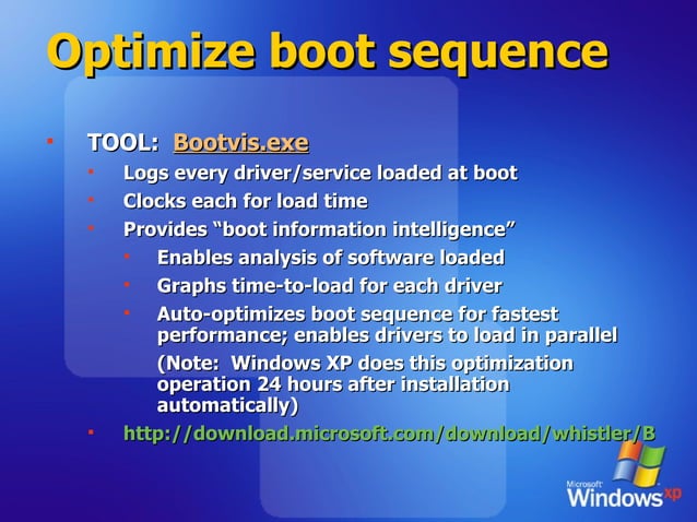 Windows Xp Optimization | PPT