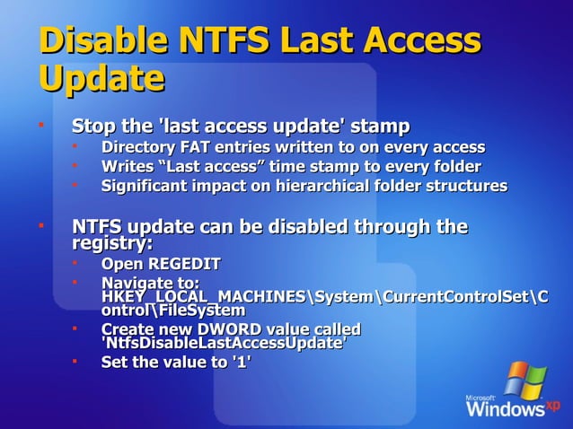 Windows Xp Optimization | PPT