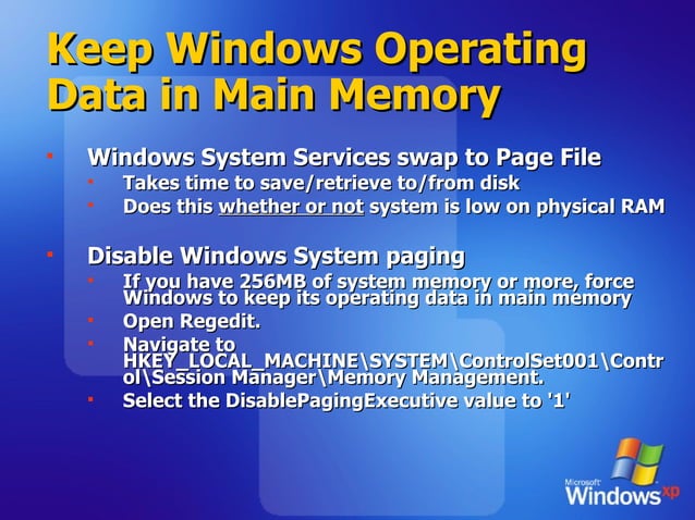 Windows Xp Optimization | PPT