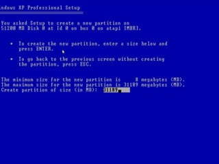 Windows XP Professional Installation | PPTX