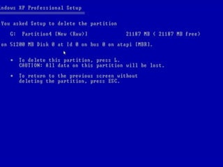 Windows XP Professional Installation | PPTX