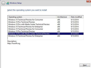 Windows Ten P | PPTX