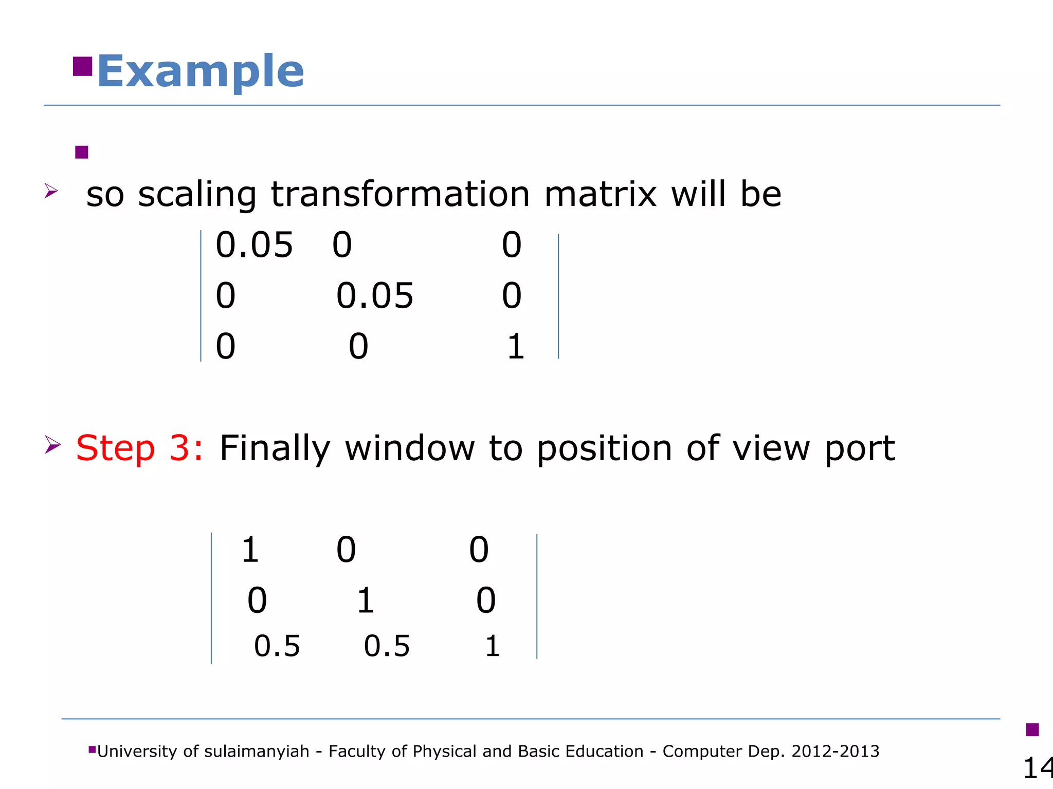 Window To Viewport Transformation Ppt 3 D Graphics Computer