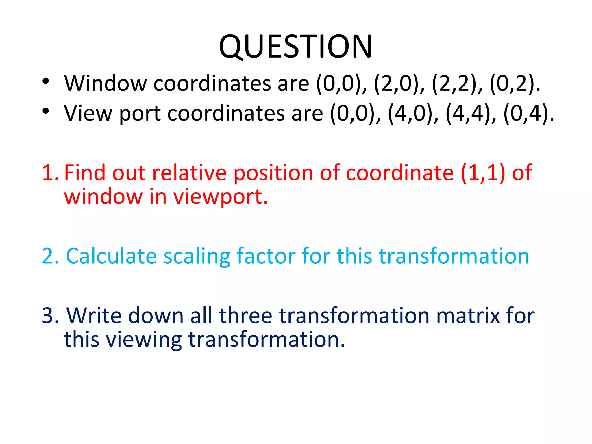 Window to viewport transformation | PPT