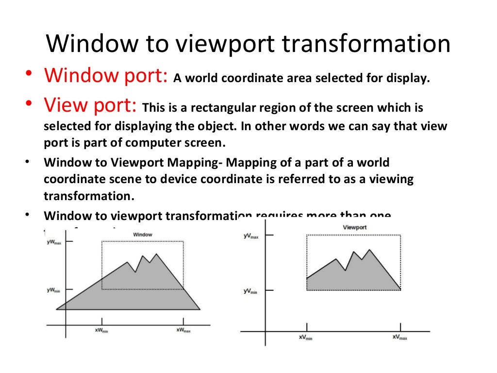 Window To Viewport Transformation 6894