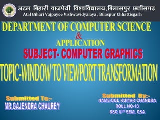 Window to Viewport Transformation in Computer Graphics with.pptx