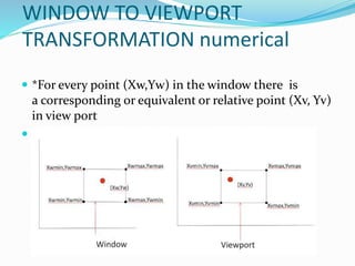 Window to Viewport Transformation in Computer Graphics with.pptx
