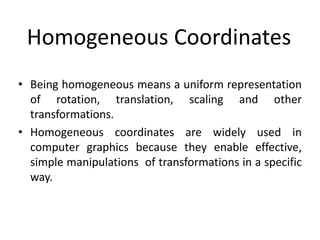 Window to viewport transformation&matrix representation of homogeneous ...