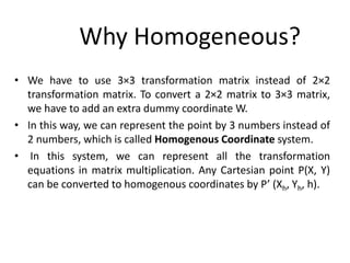 Window to viewport transformation&matrix representation of homogeneous ...
