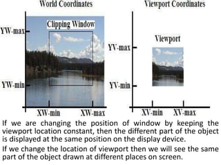 Window to viewport transformation&matrix representation of homogeneous ...