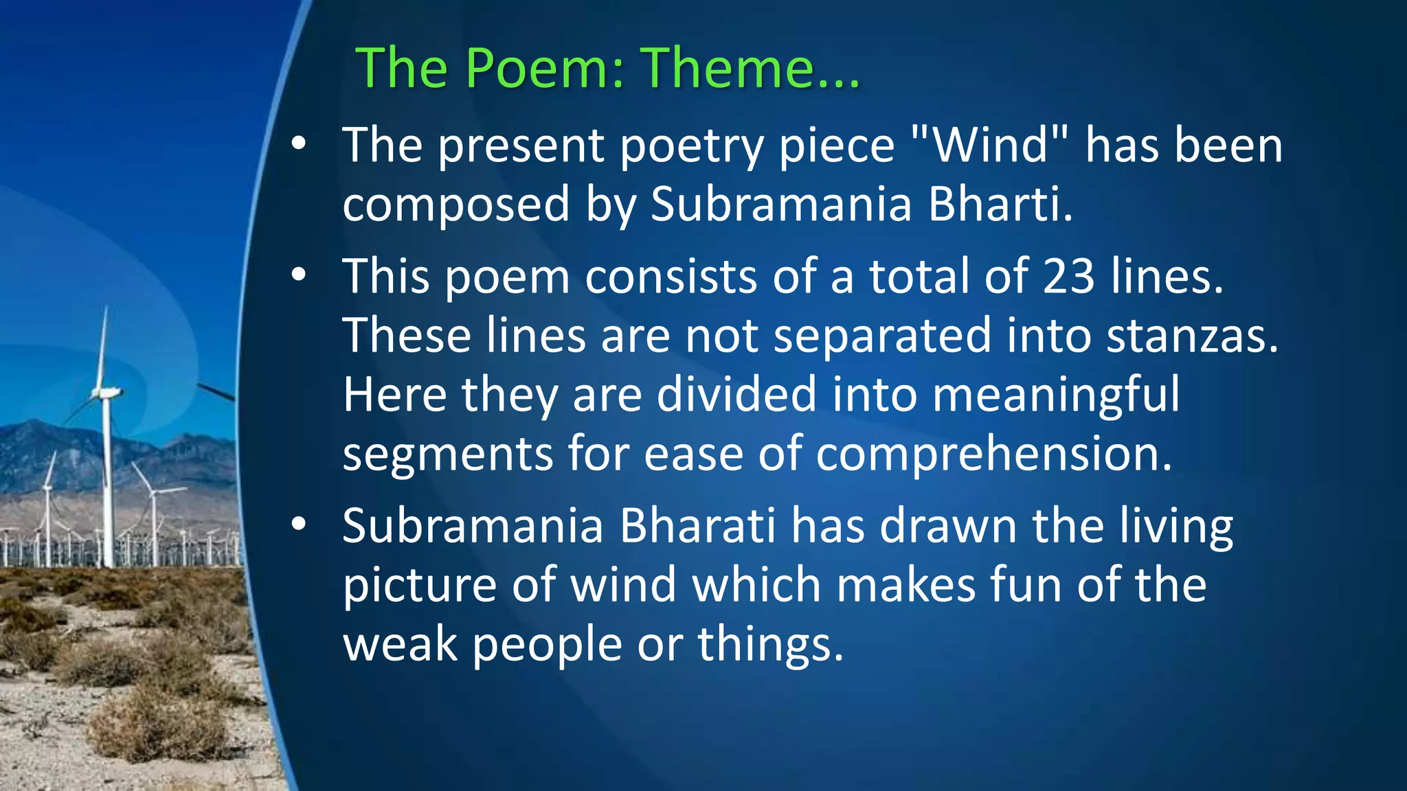 "Wind" Poem | PPSX