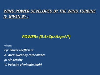 Wind power generation presentation by vikas gupta | PPT