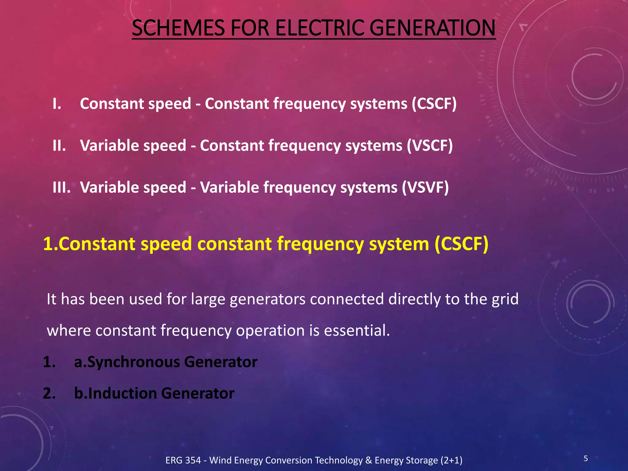 Wind Power Generation Schemes | PPTX
