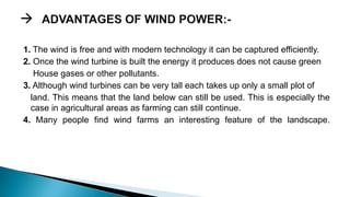 Wind Power Plant Presentation (Seminar PPT) | PPTX