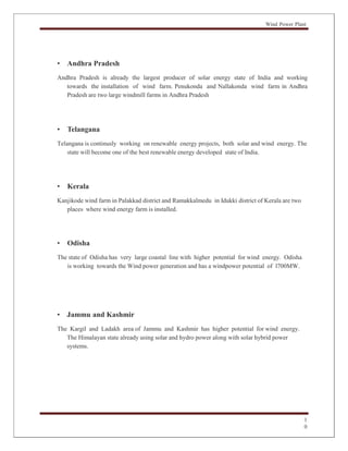 Wind power plat introduction | PPT | Power and Energy Industry | Industries