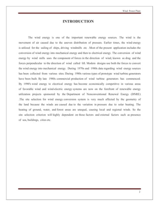 Wind power plat introduction | PPT | Power and Energy Industry | Industries