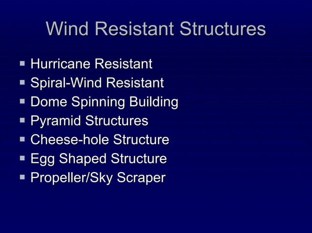 Wind resistant structures | PPT