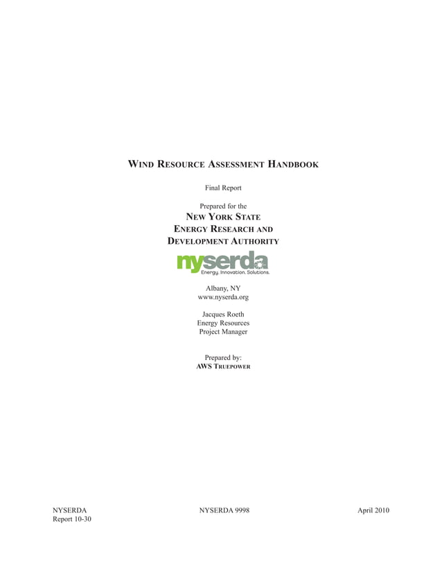 Wind resource assessment_handbook10_30 | PDF