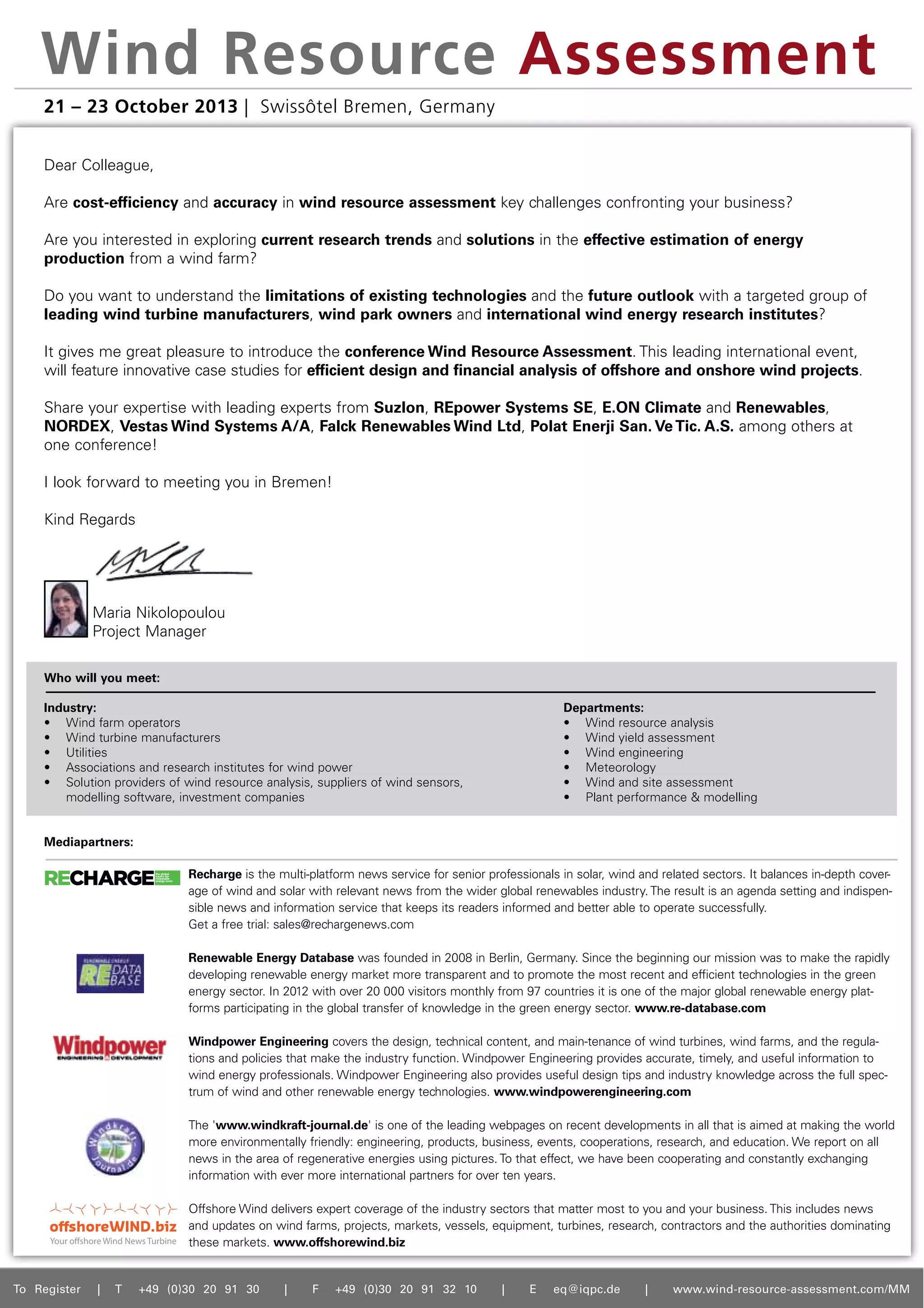 International Conference Wind resource assessment | PDF