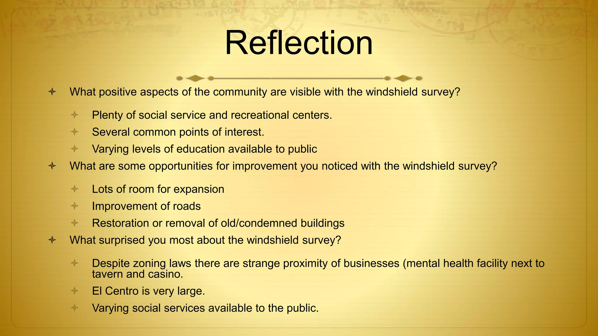 Windshield survey template 2 | PPTX