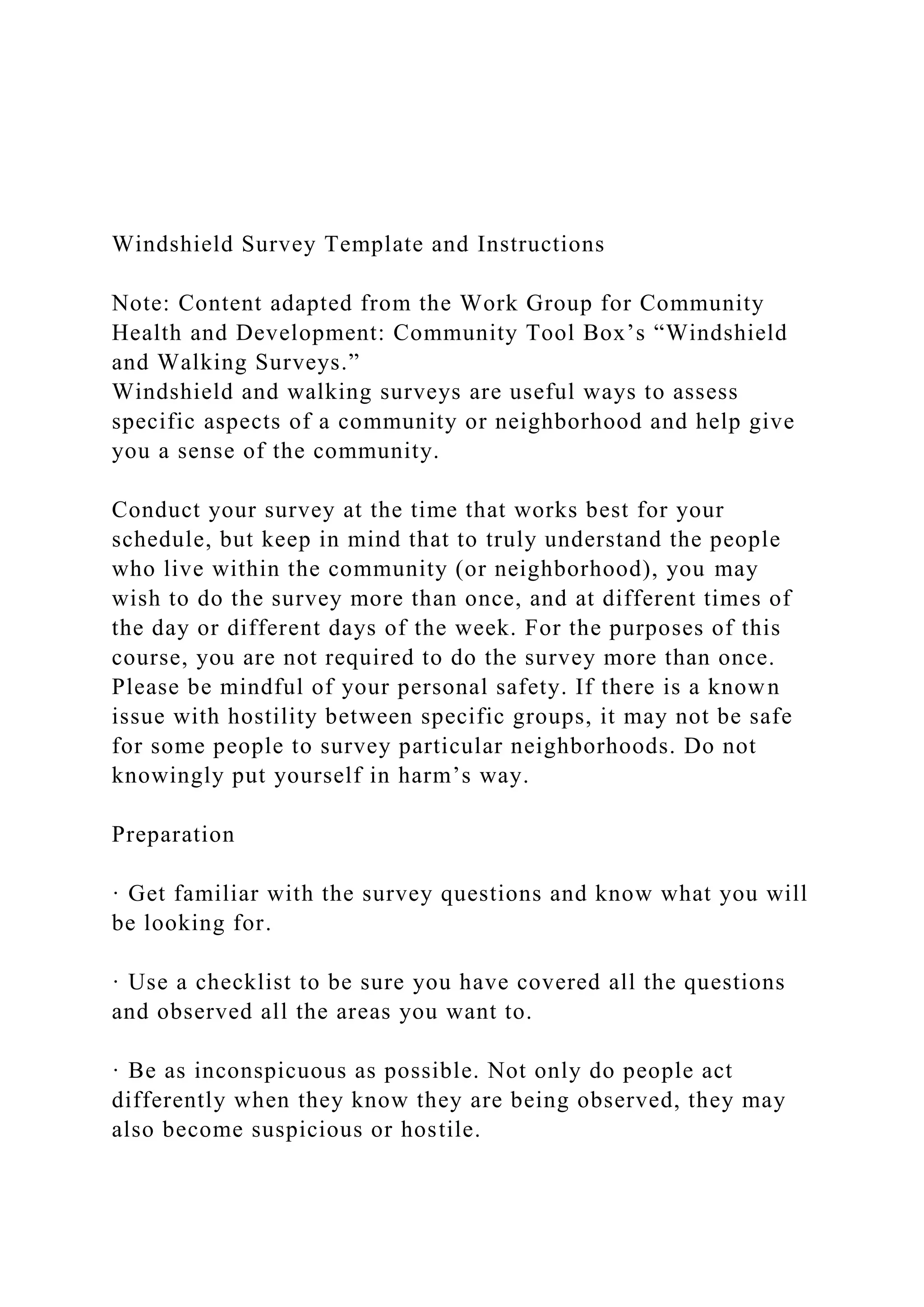 Windshield Survey Template and InstructionsNote Content a.docx