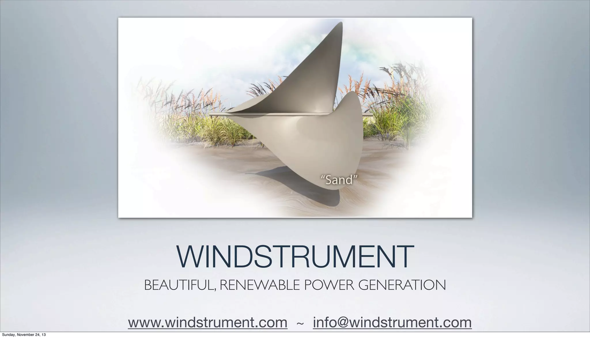 Windstrument Wind Turbine | PPT