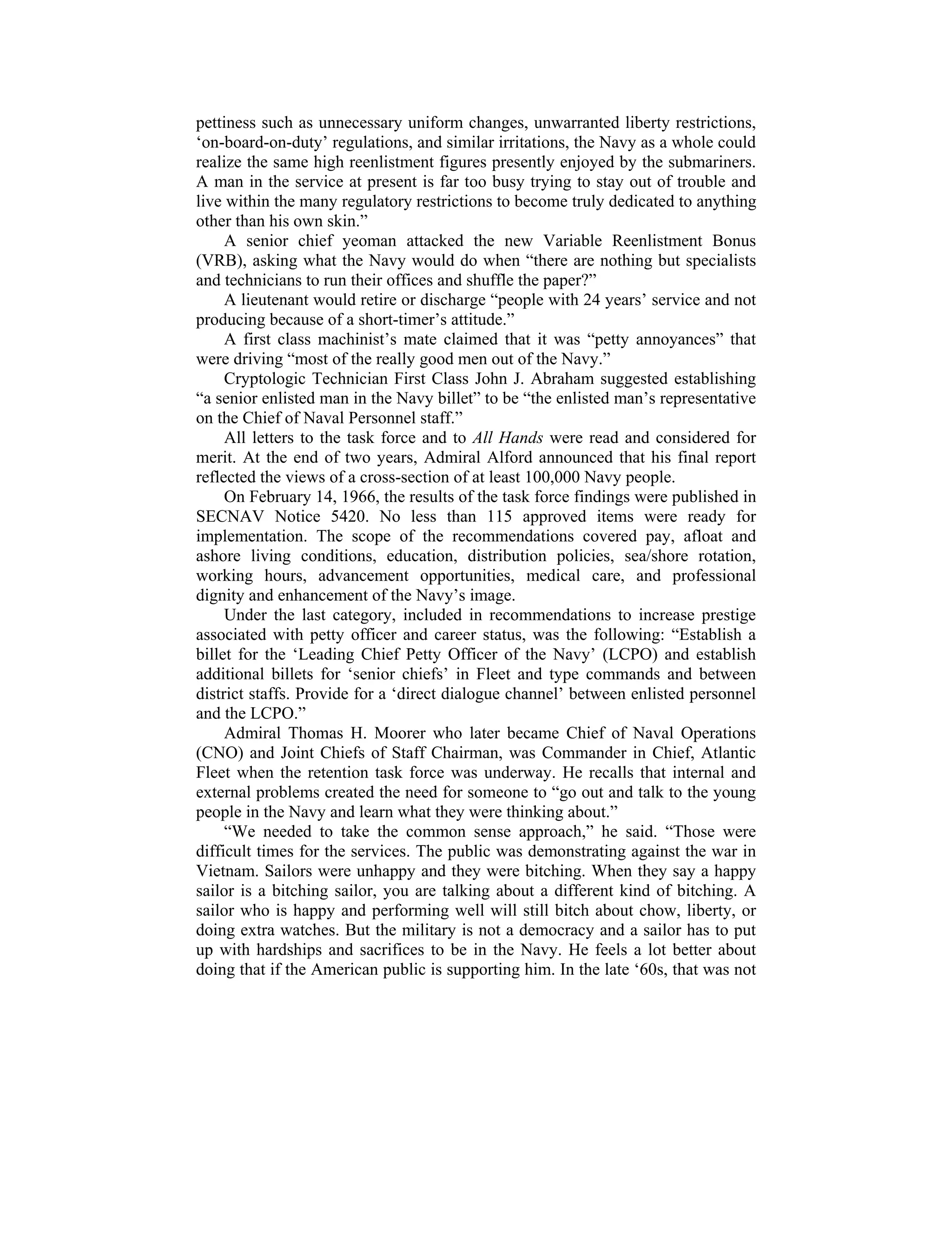 Winds of Change (History of MCPON Office) | PDF