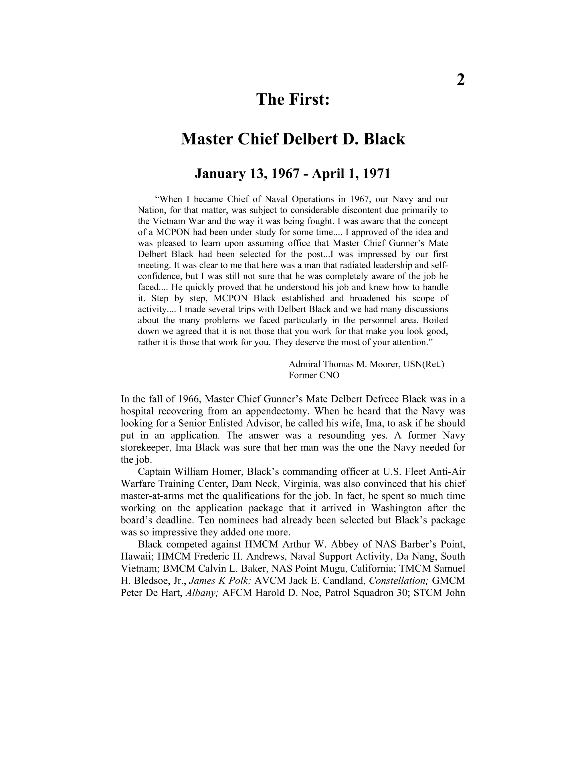 Winds of Change (History of MCPON Office) | PDF