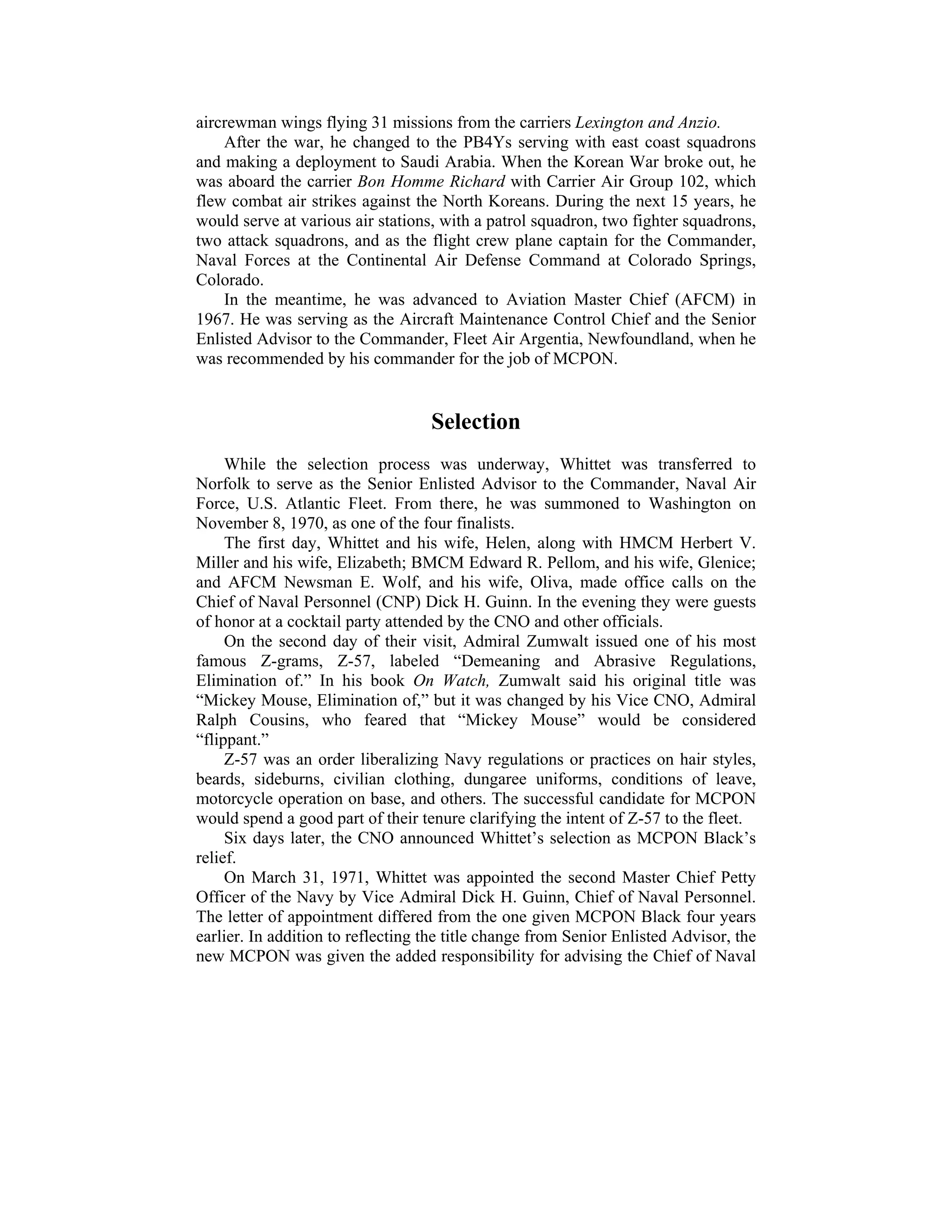 Winds of Change (History of MCPON Office) | PDF
