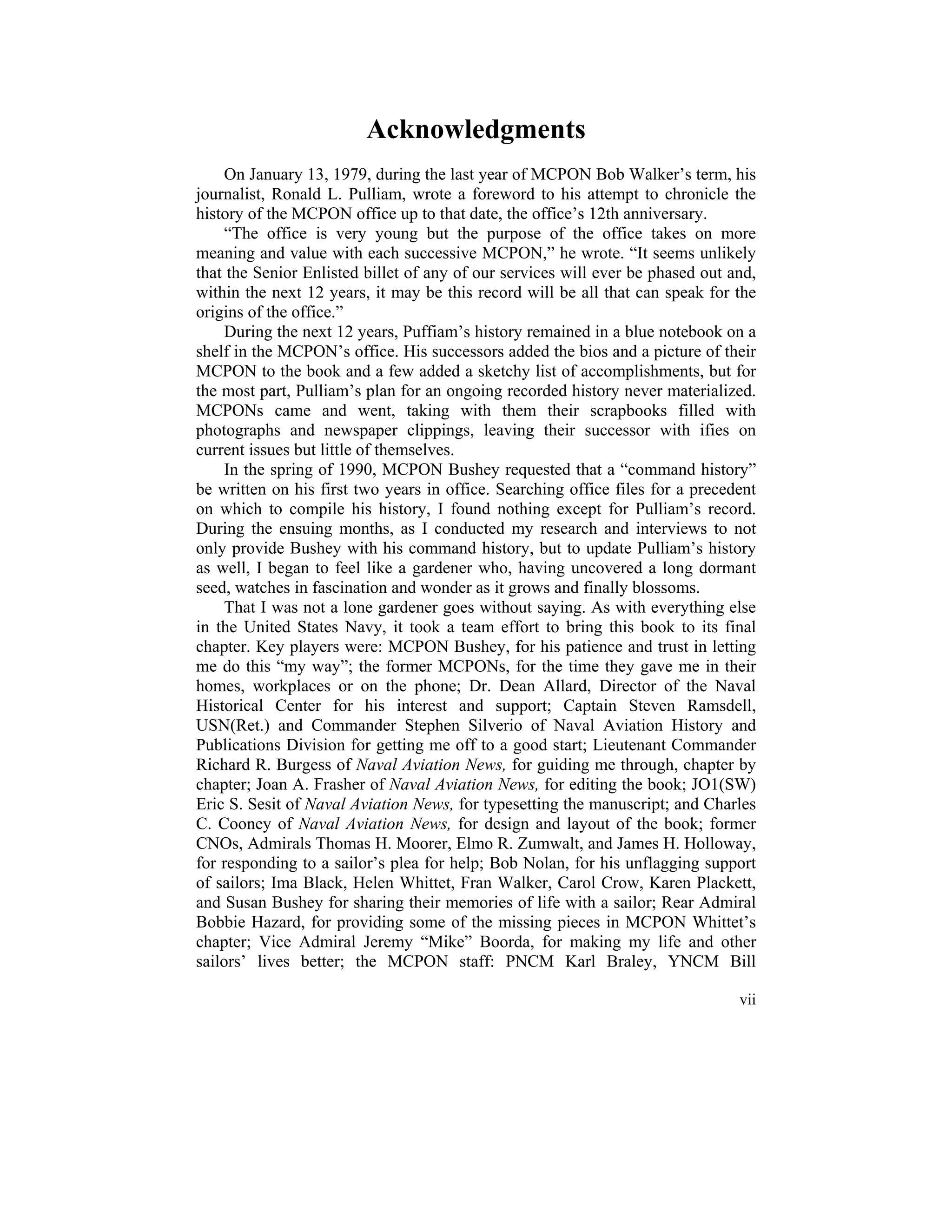 Winds of Change (History of MCPON Office) | PDF