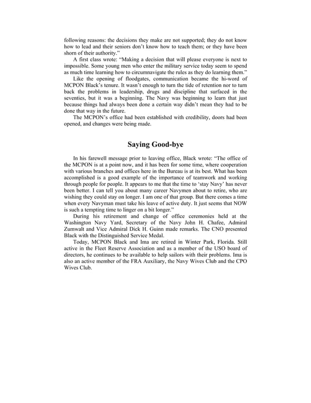 Winds of Change (History of MCPON Office) | PDF