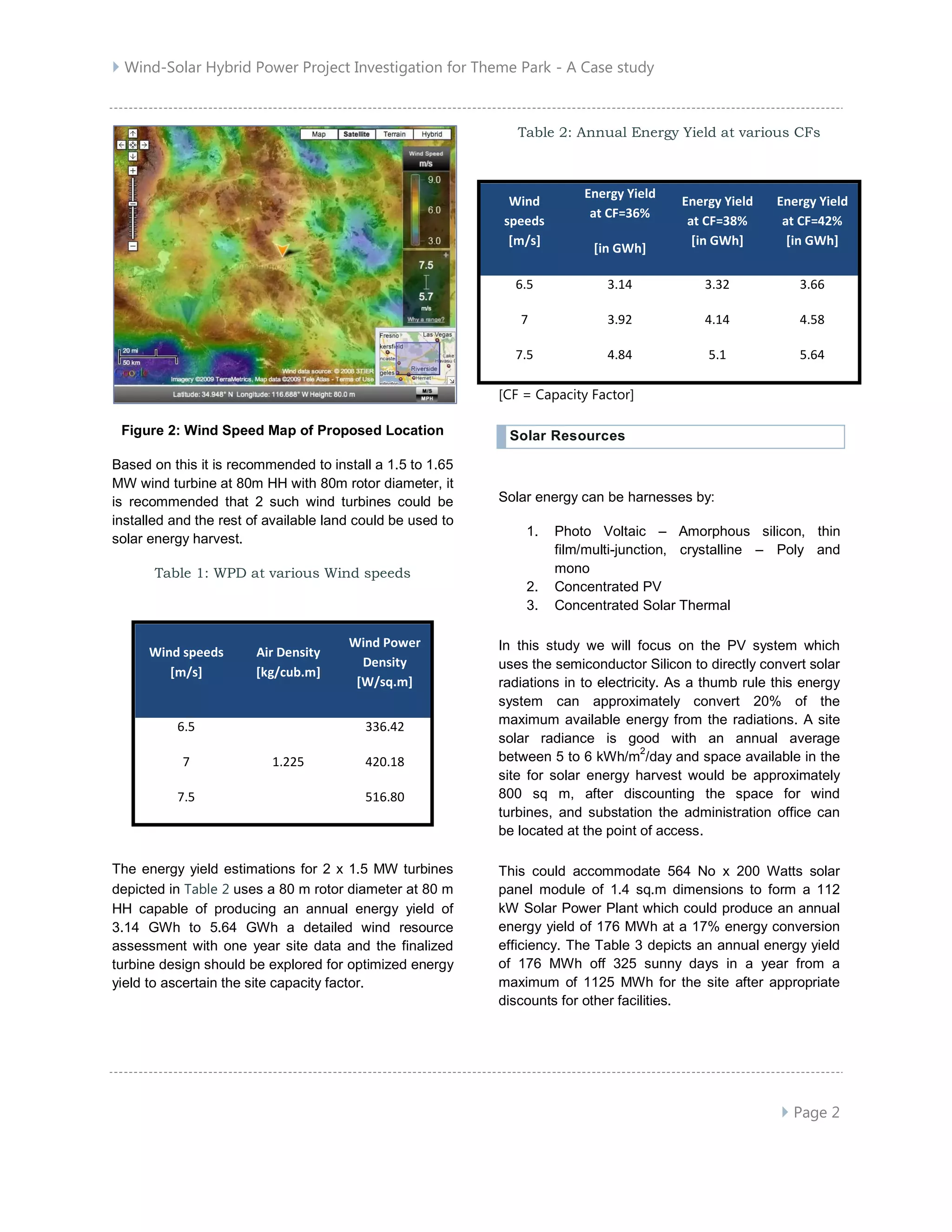 Wind Solar Hybrid Power Project Investigation For Theme Parks A Case ...