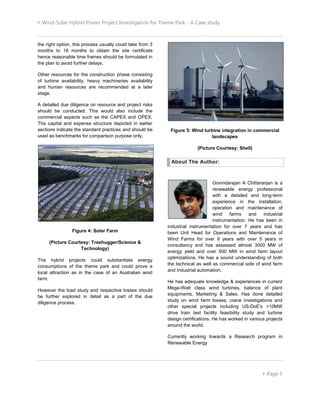 Wind Solar Hybrid Power Project Investigation For Theme Parks A Case Study | PDF | Gas and ...
