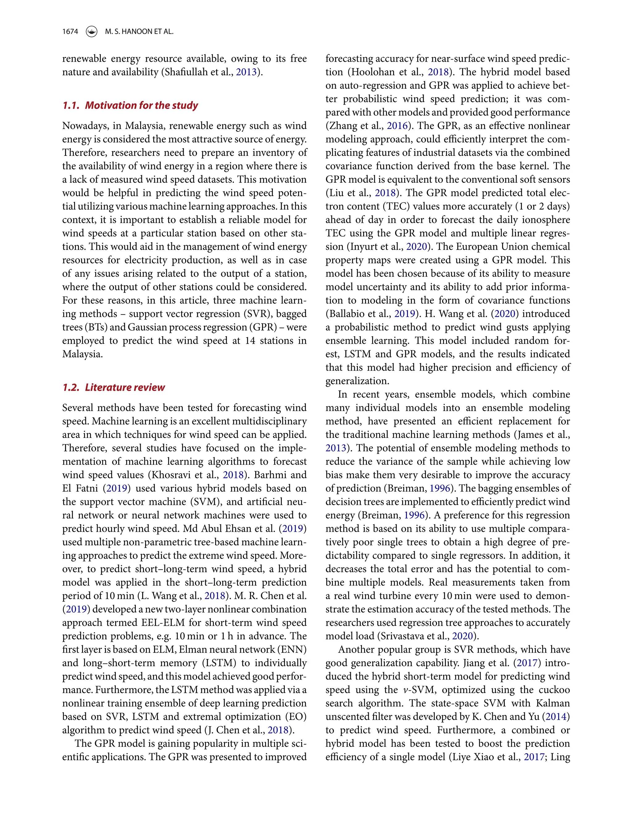 Wind speed prediction over Malaysia using various machine learning ...