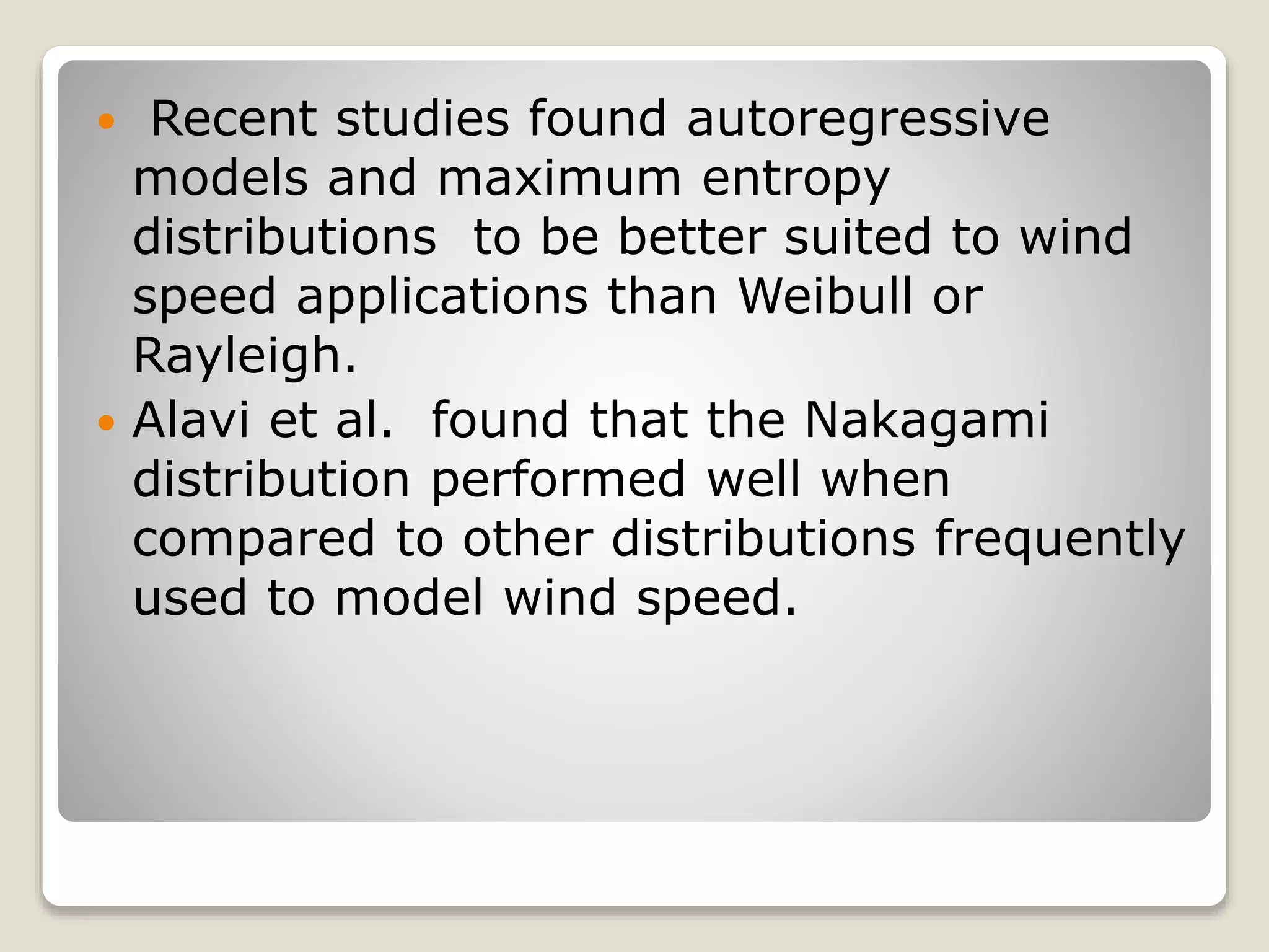 Wind speed probability distribution | PPTX
