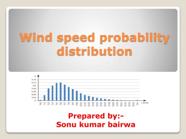 Wind speed probability distribution | PPTX