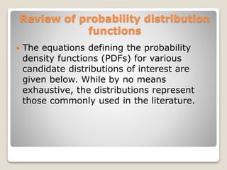 Wind speed probability distribution | PPTX