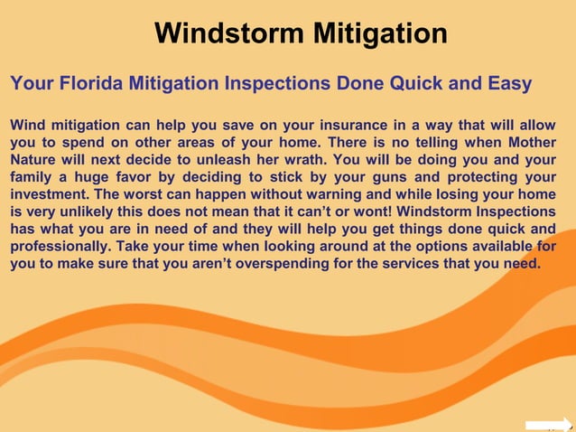 Windstorm mitigation | PPT