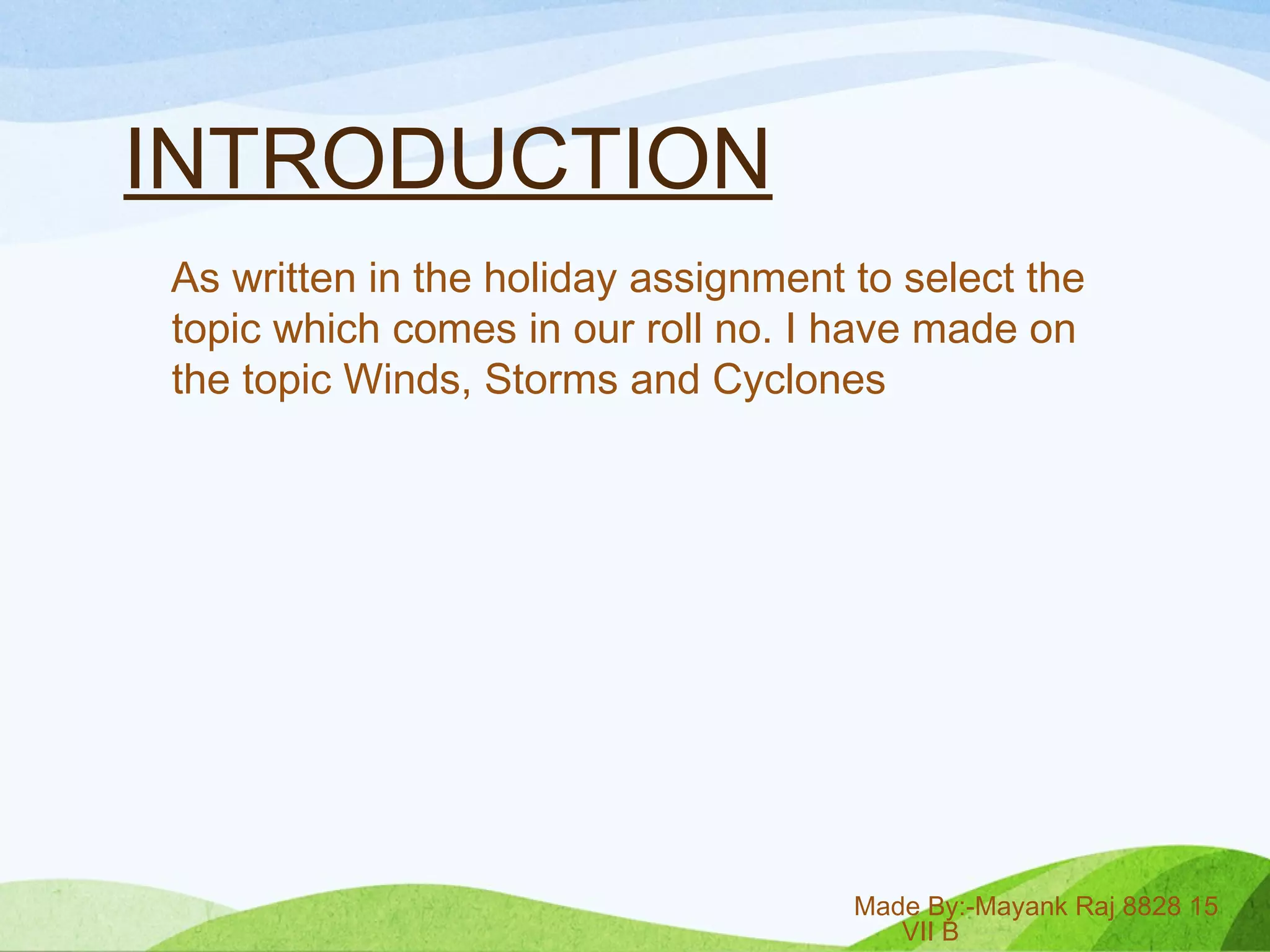 Wind,storms and cyclones | PPT