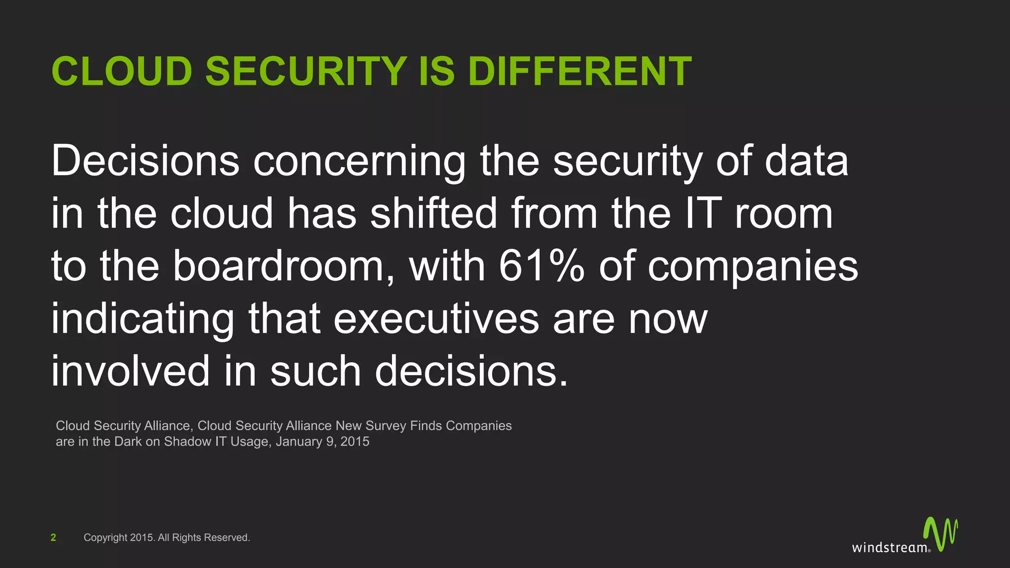 Windstream Cloud Security Presentation | PPTX