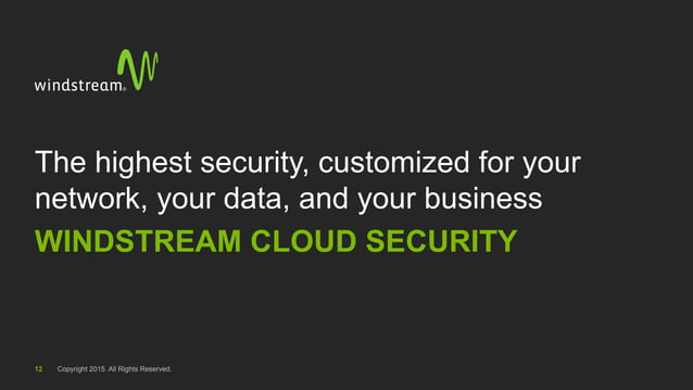 Windstream Cloud Security Presentation | PPTX | Cloud Computing | Internet