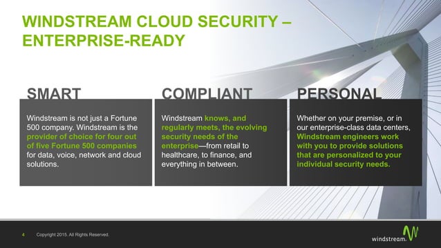Windstream Cloud Security Presentation | PPTX | Cloud Computing | Internet