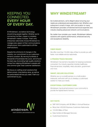 Windstream Corporate Brochure | PDF