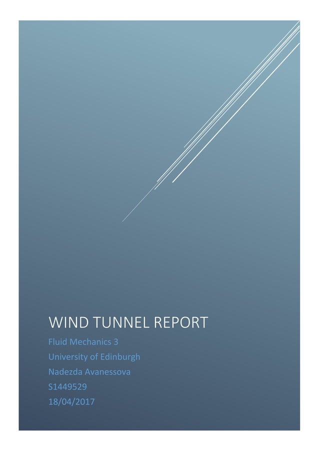 Wind Tunnel Report | PDF | Physics | Science