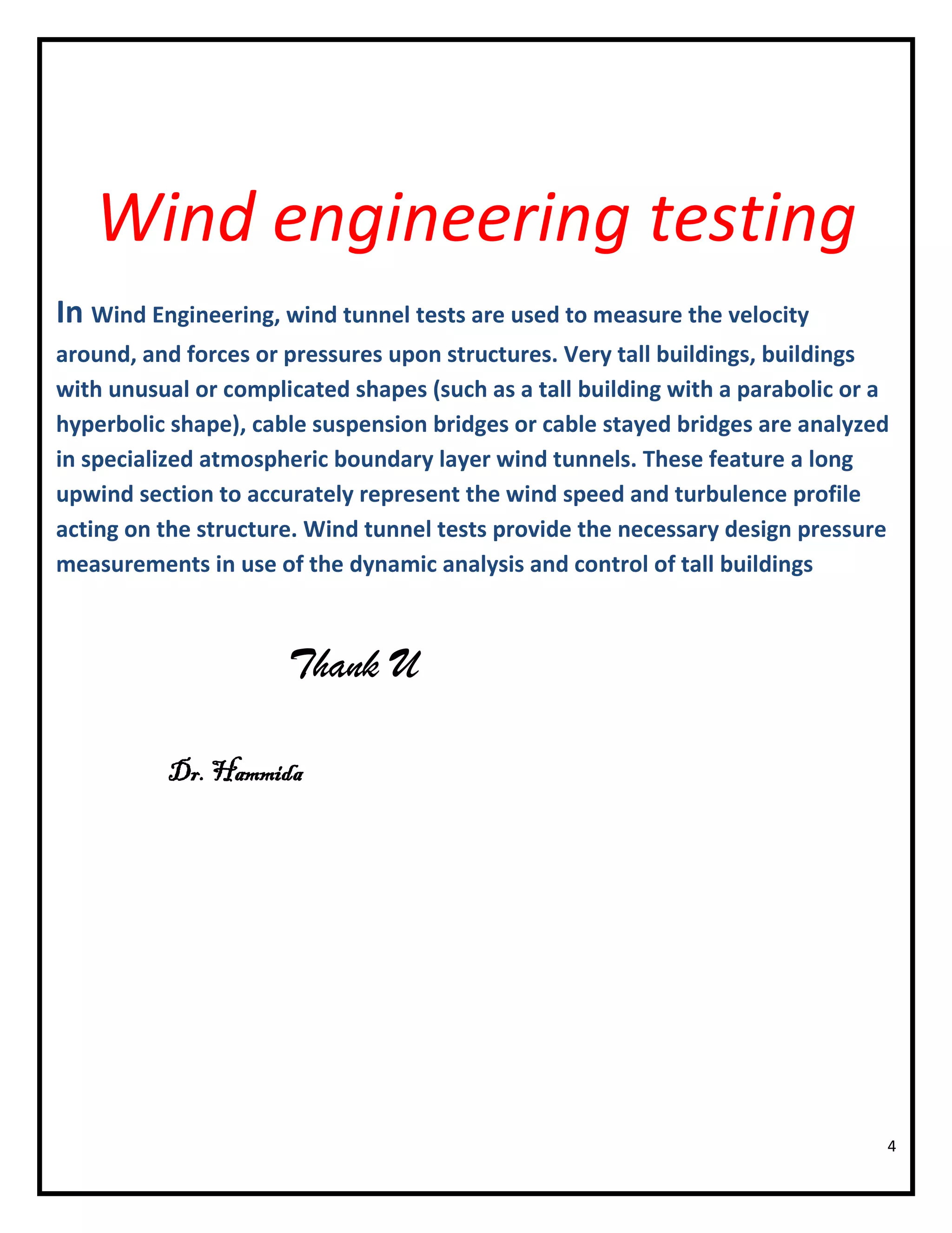 Wind tunnel building test | PDF